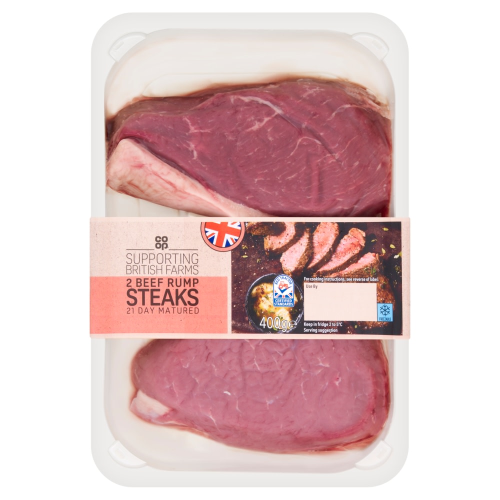 Co-op British Beef Rump Steak Twin Pack 400g - Co-op