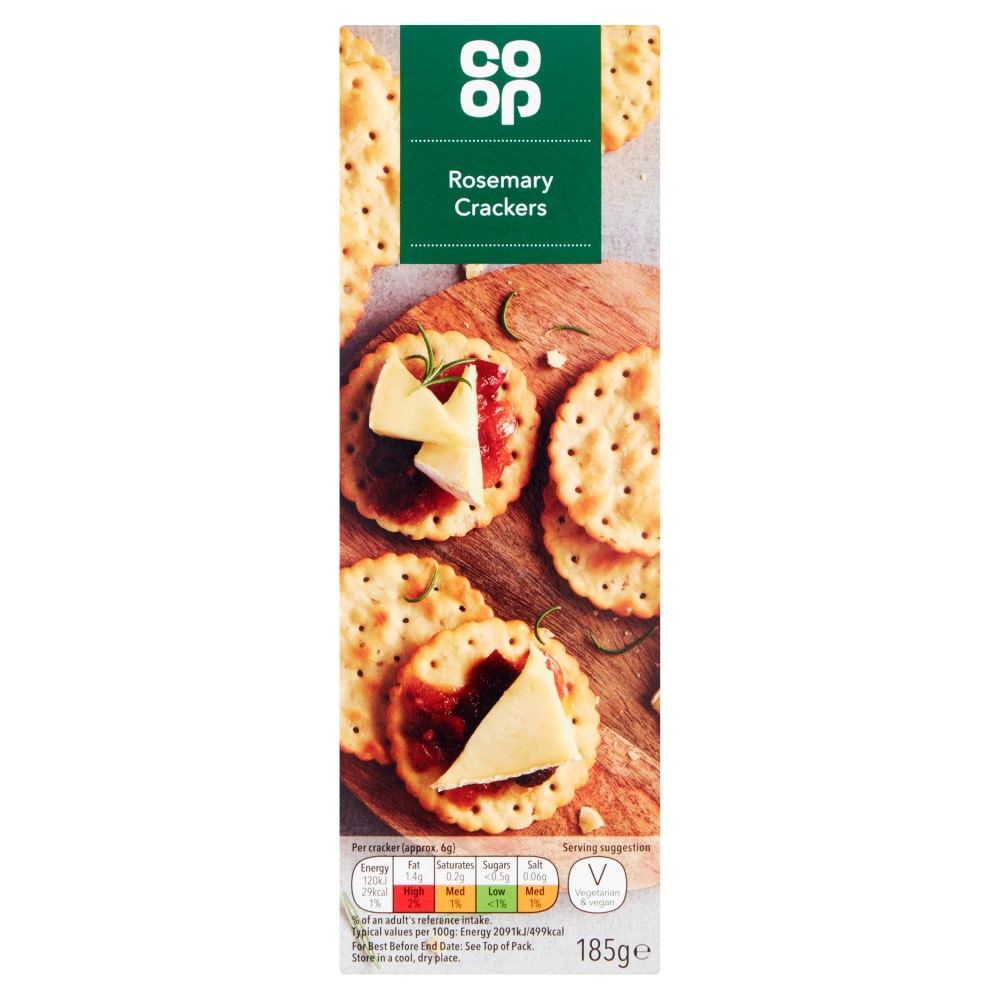 Co-op Rosemary Crackers 185g - Co-op