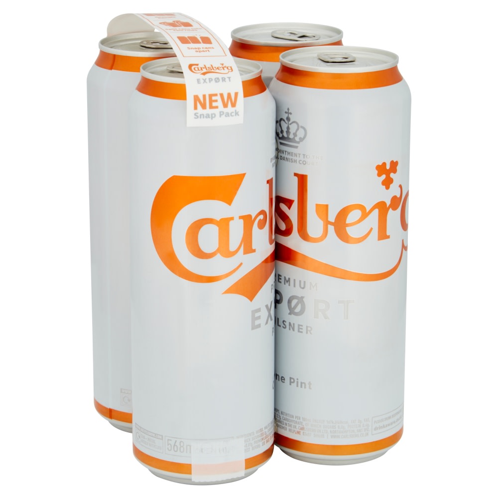 Carlsberg Export Cans 4 x 568ml - Co-op