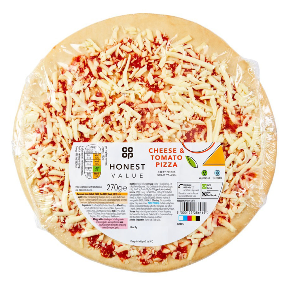 Co-op Honest Value Cheese & Tomato Pizza 270g - Co-op