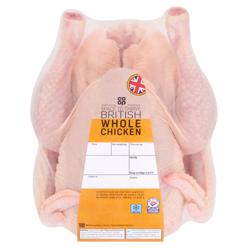 Co-op British Medium Whole Bird 1.7kg - Co-op