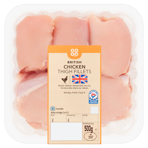 Co-op British Chicken Thigh Fillets 500g - Co-op