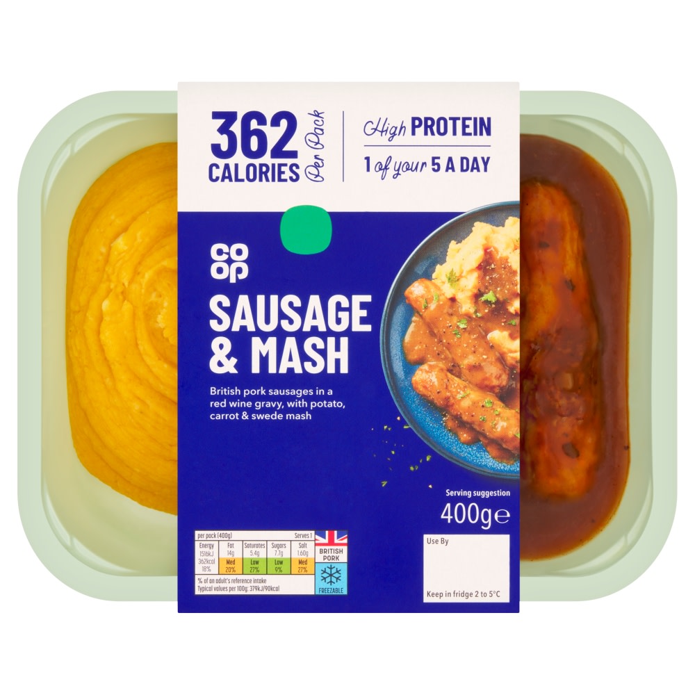Co-op Diet Sausage & Mash 400g - Co-op