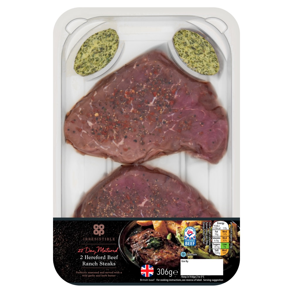 Co-op Irresistible Hereford Ranch Steaks 2pk - Co-op