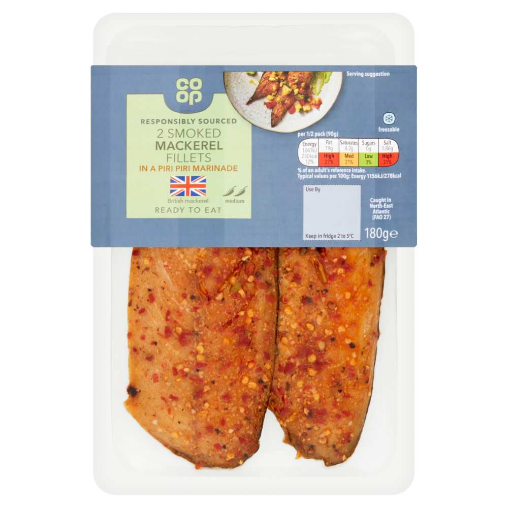 Co-op Responsibly Sourced 2 Smoked Mackerel Fillets 180g - Co-op