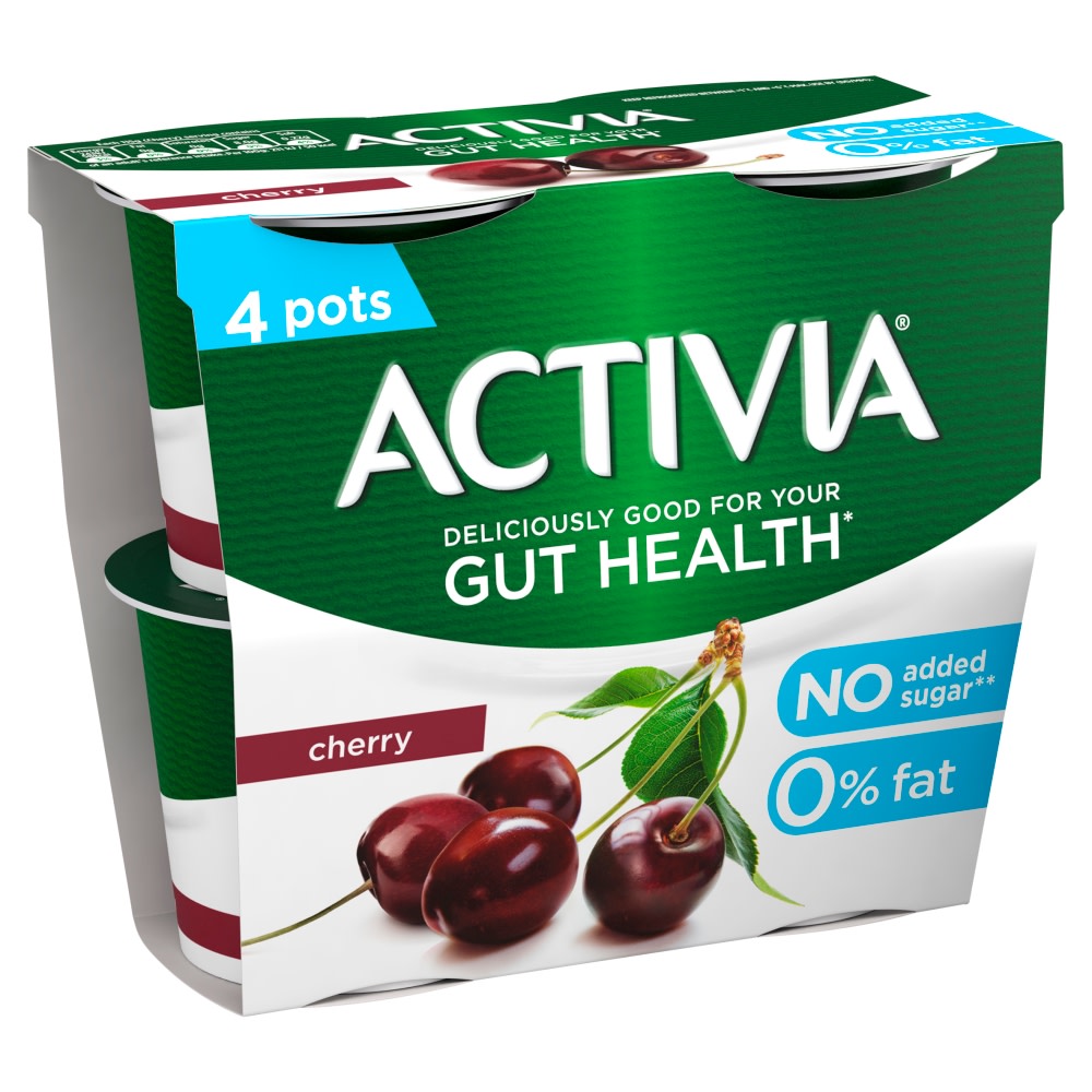 Danone Activia Cherry 0% 4 x 115g - Co-op