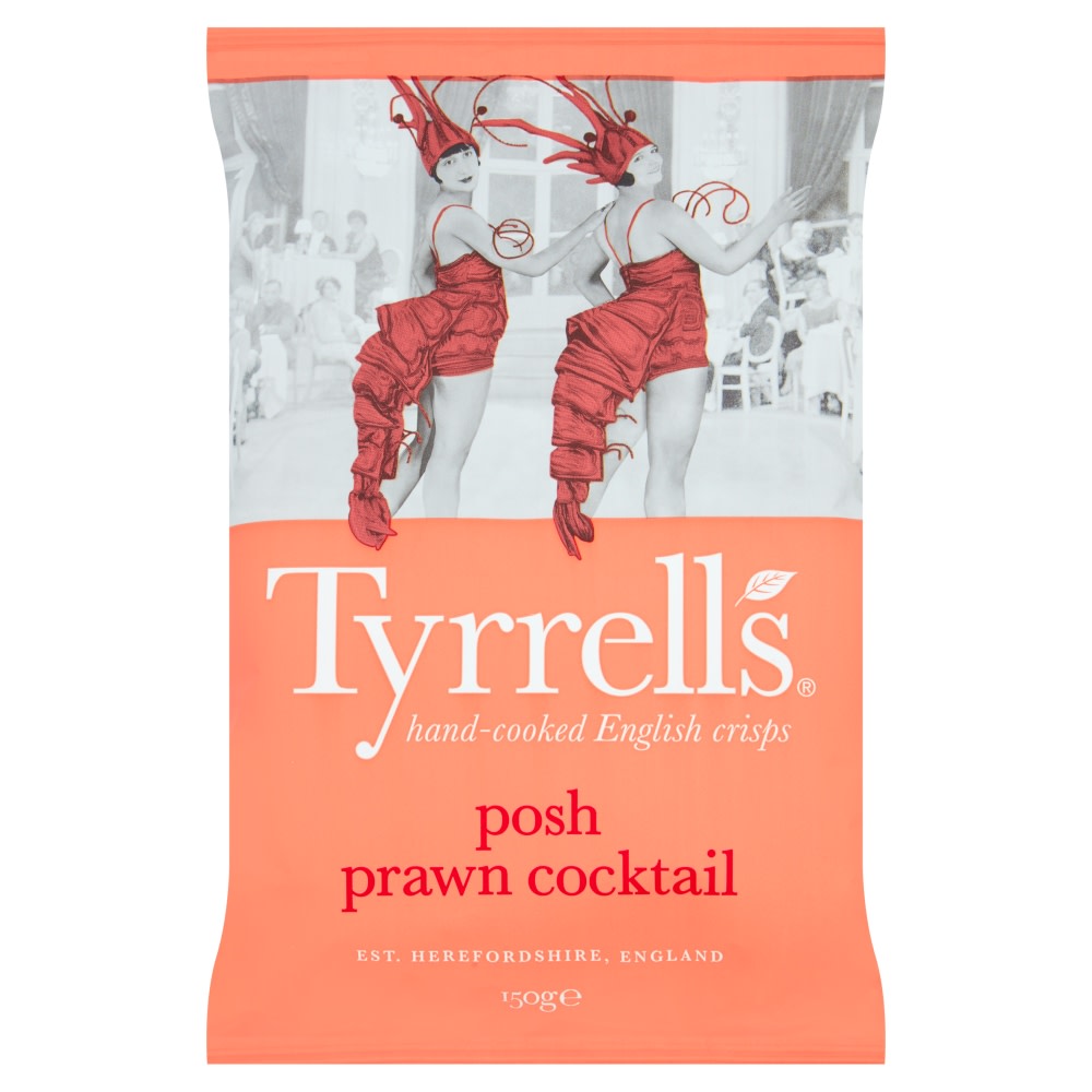 Tyrrells Posh Prawn Cocktail Crisps 150g - Co-op