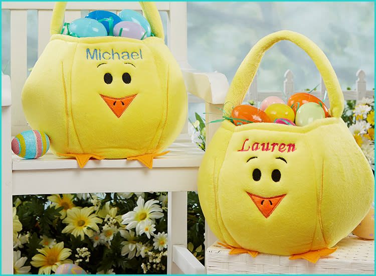 16 Perfectly Personalized Easter Baskets for Kids