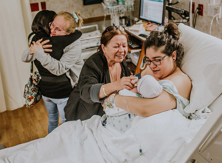 Photos of Grandparents Meeting Their New Grandchildren