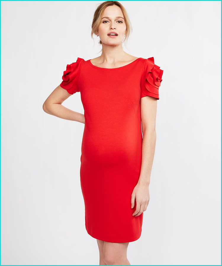 14 Red Maternity Dresses for Every Occasion