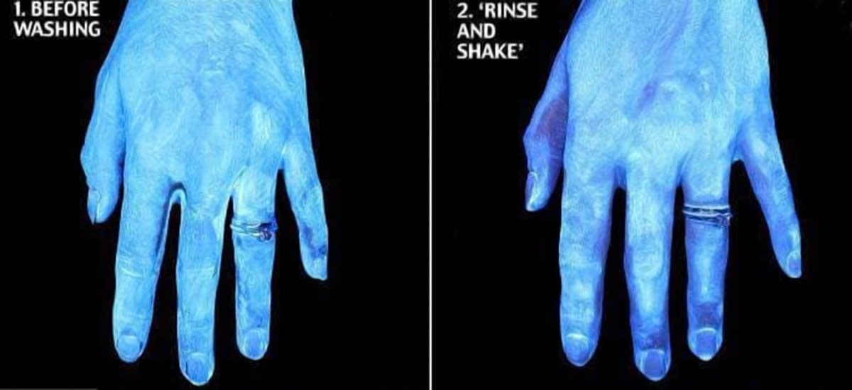 Eerie Blacklight Image Shows The Importance of Proper Hand-Washing