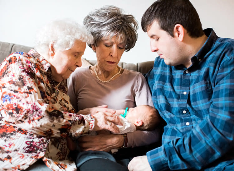 Photos of Grandparents Meeting Their New Grandchildren