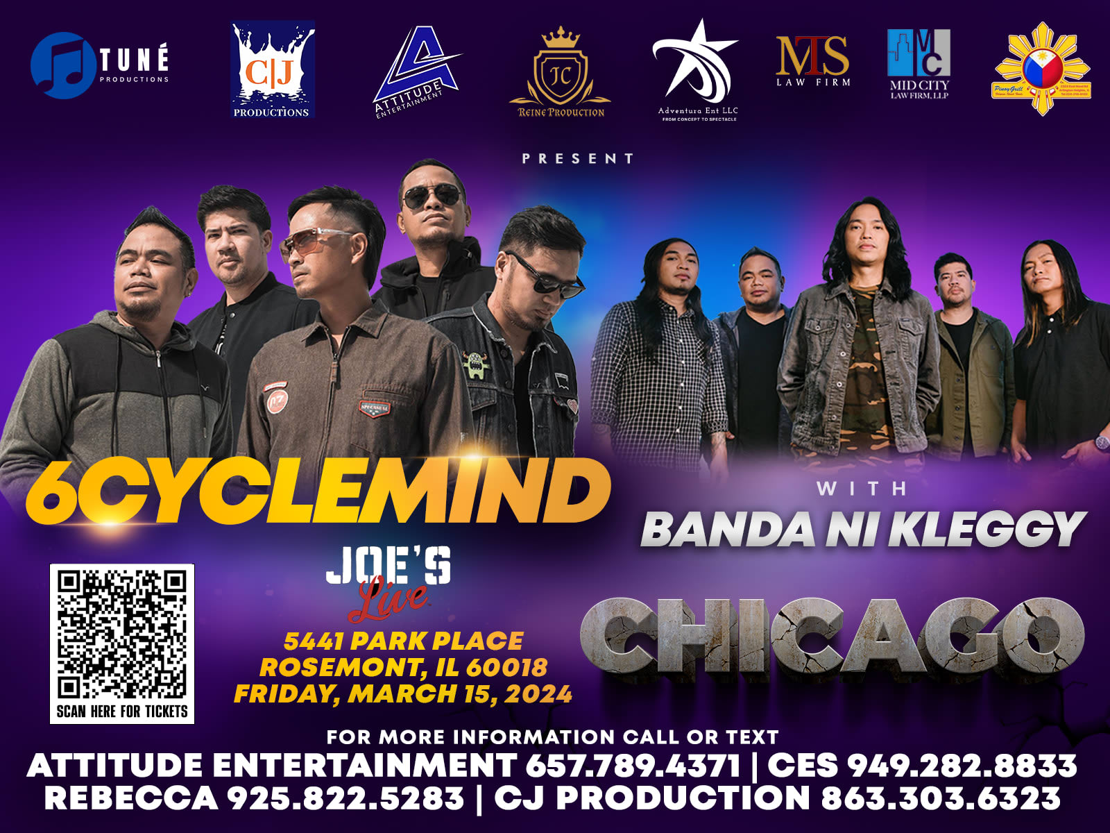 6CYCLEMIND with Banda ni Kleggy US Tour 2024 Tickets | Rosemont | TodayTix