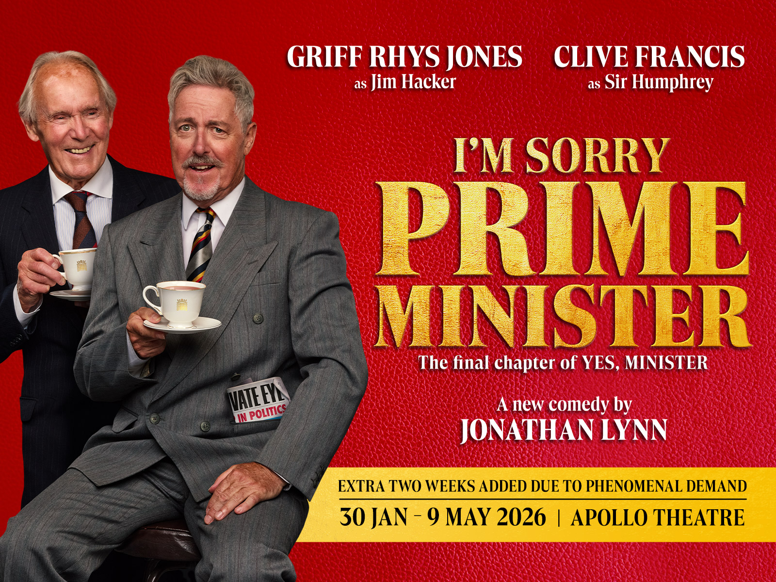 I’m Sorry, Prime Minister tickets | London | TodayTix