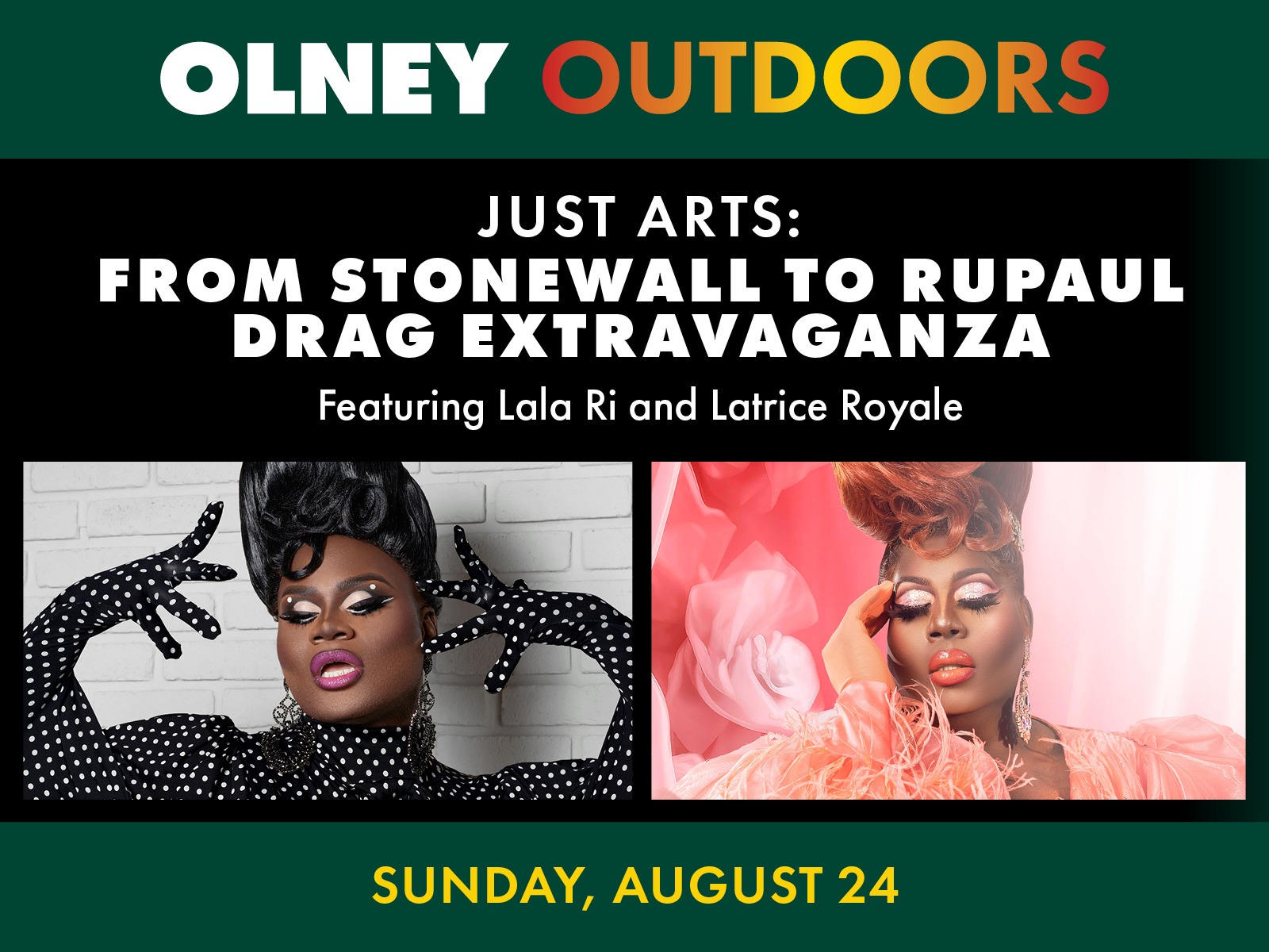 "Just Arts: From Stonewall to RuPaul" Drag Extravaganza tickets | Olney ...