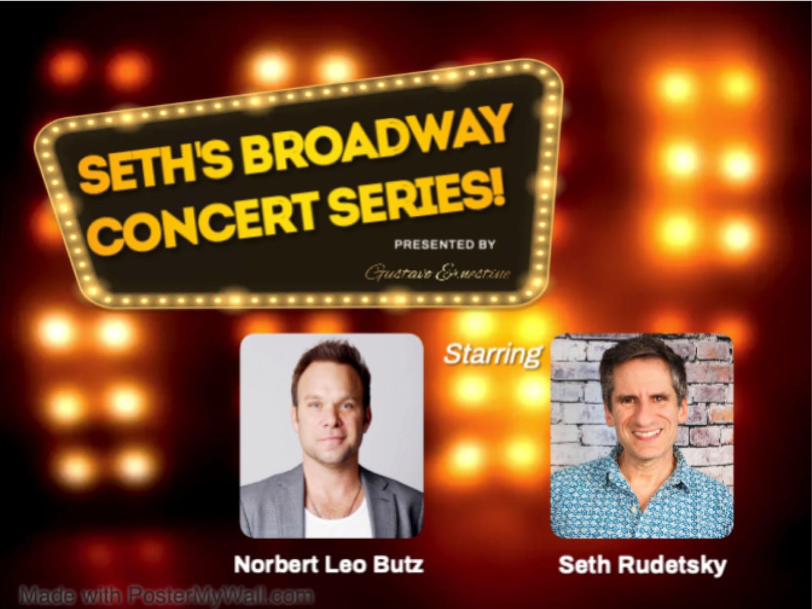 Seth's Broadway Concert Series! Starring Norbert Leo Butz and Seth ...