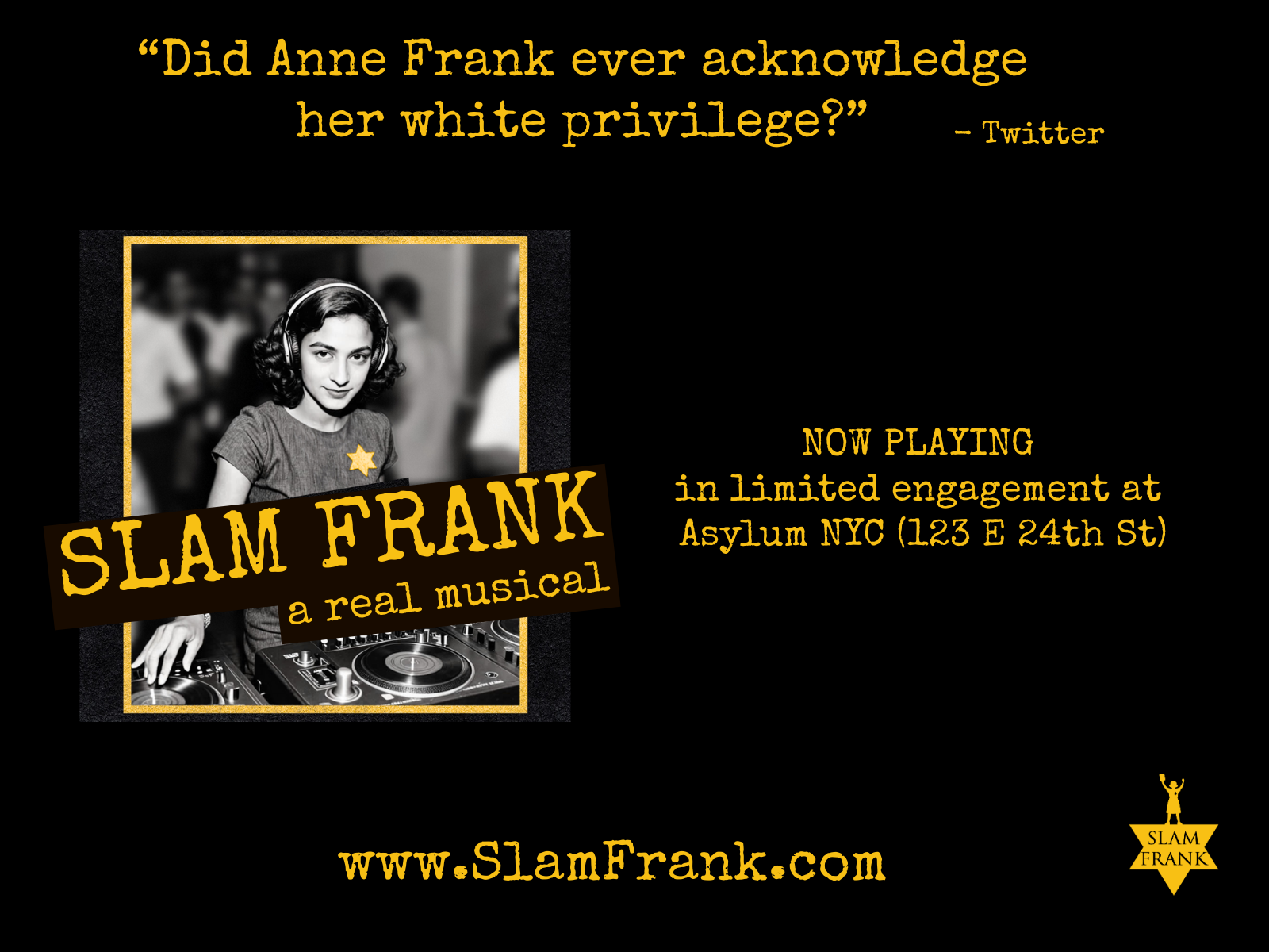 Slam Frank Tickets | New York Theatre Guide