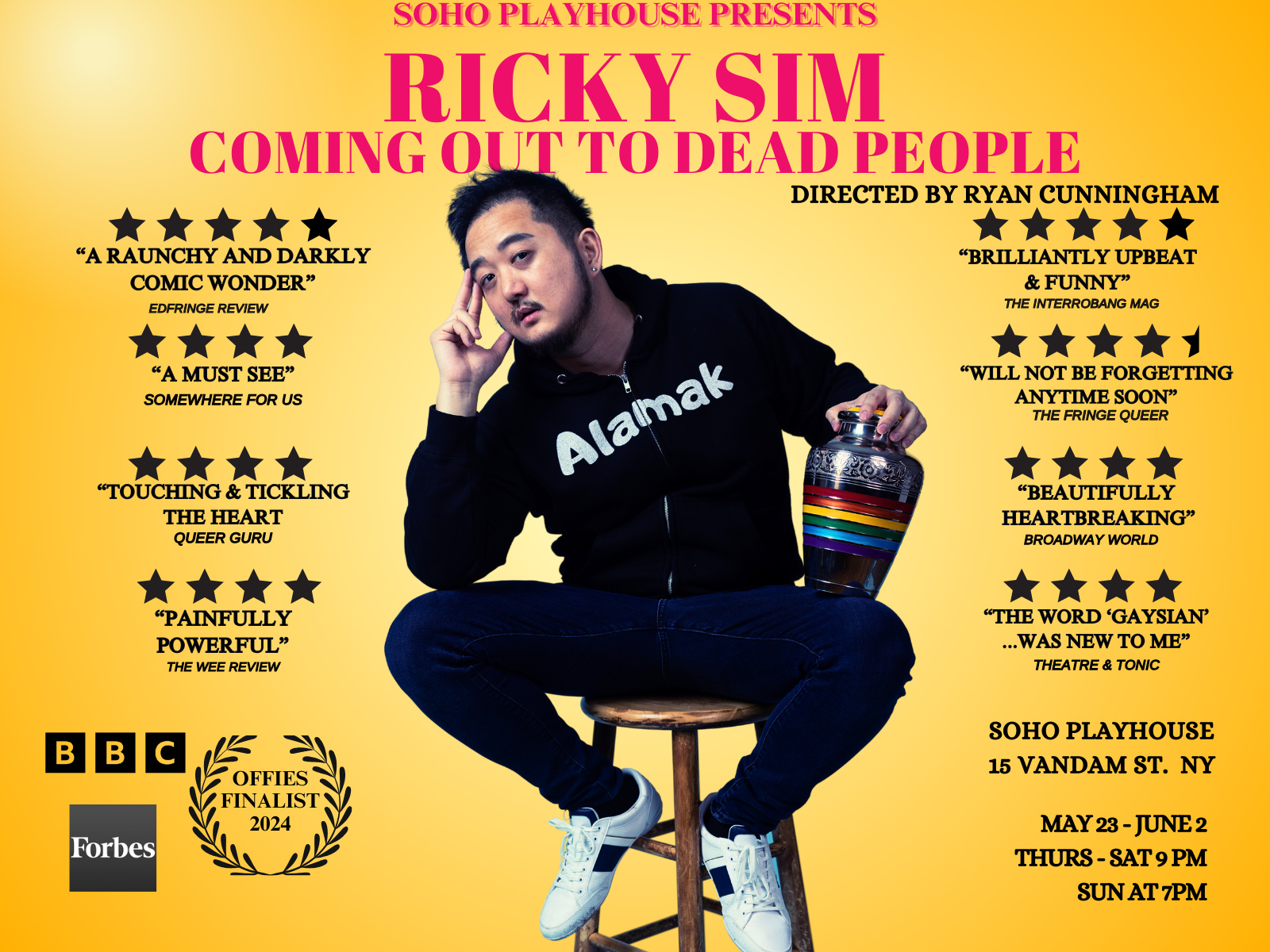 Ricky Sim: Coming Out to Dead People Tickets | New York | TodayTix