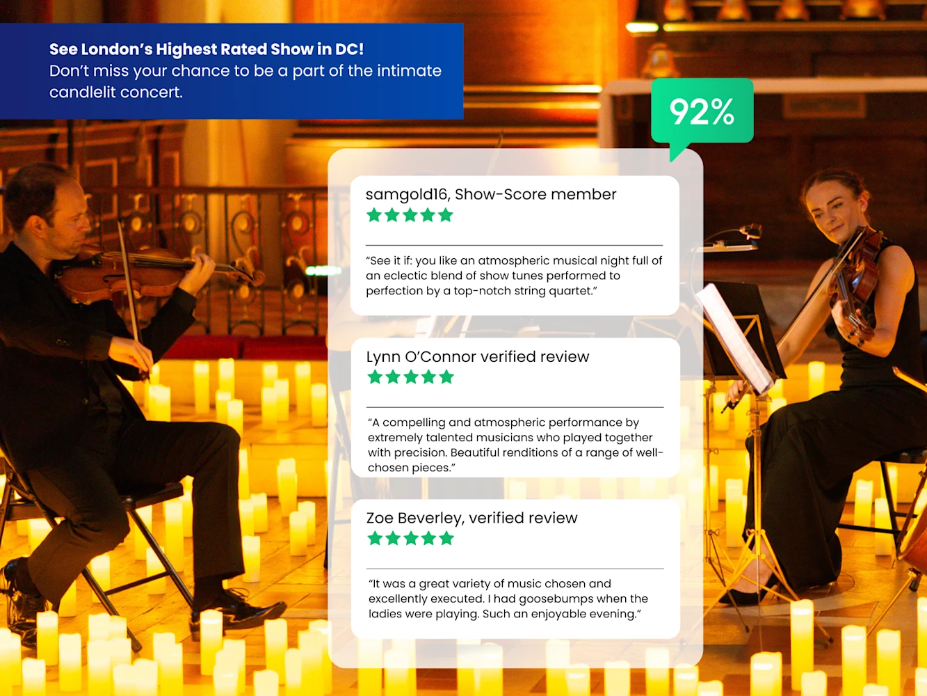 Broadway by Candlelight Tickets | Washington | TodayTix