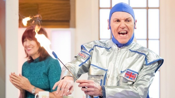 'Dangerous' comedian Brian Conley is back with his fire eating skills ...