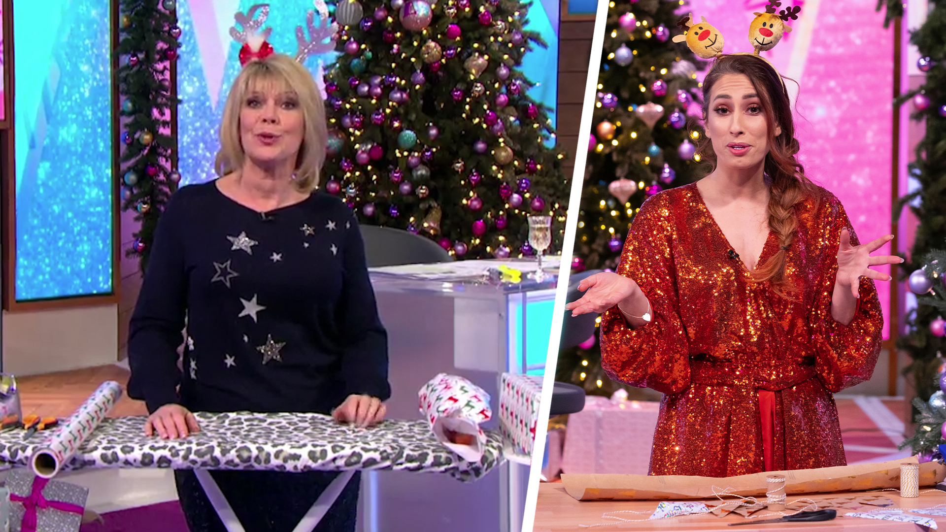 Ruth and Stacey share their Christmas wrapping hacks | Loose Women