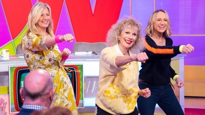 TV-am’s fitness fanatic 'Mad Lizzie’ gives Andrea, Penny, Carol and ...