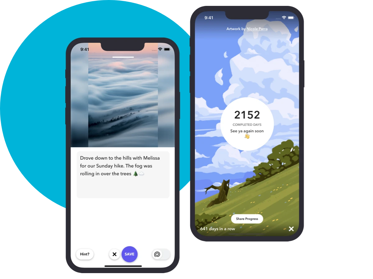 Day Tracker App - Personal Growth - Happyfeed