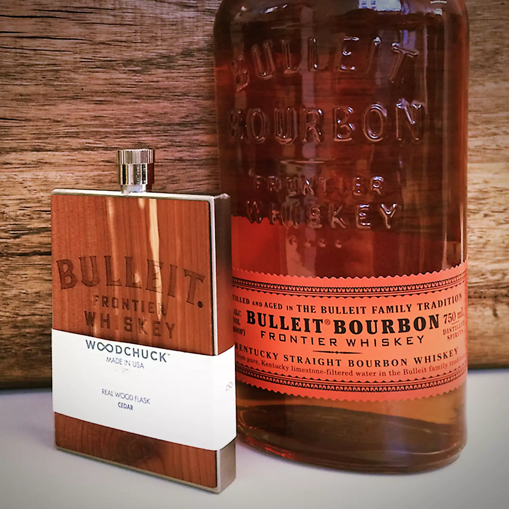 Bulleit Alcohol Flask By Woodchuck USA | The Bar