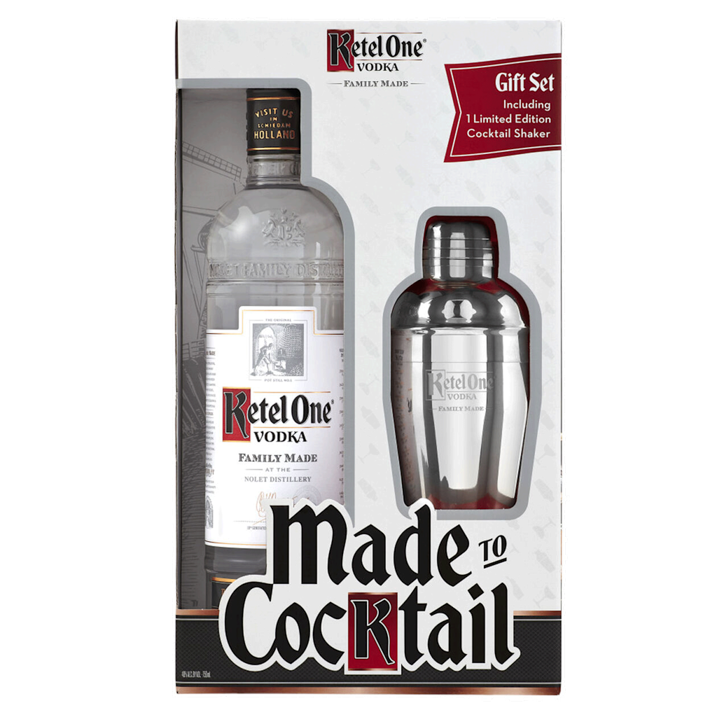 Ketel One Gift Set: Vodka Bottle and Cocktail Shaker Bundle | The Bar