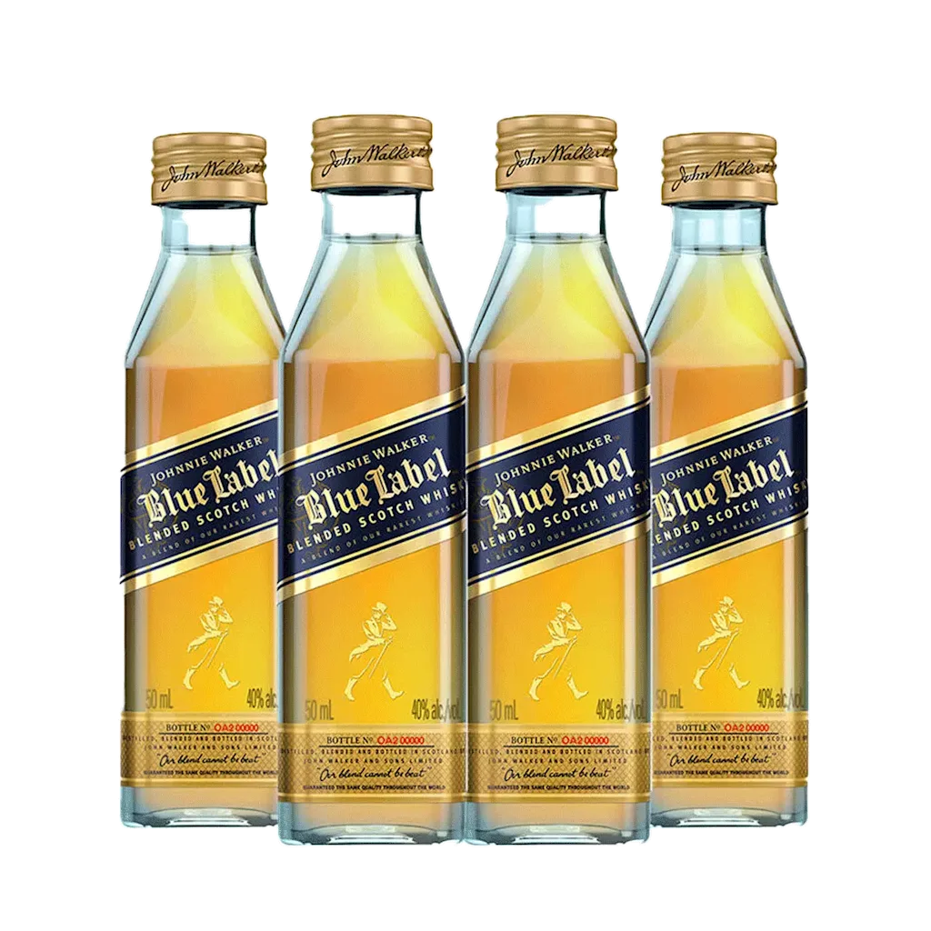 Johnnie Walker Blue Label 50 mL | 4-Pack Mini Bottles | The Bar
