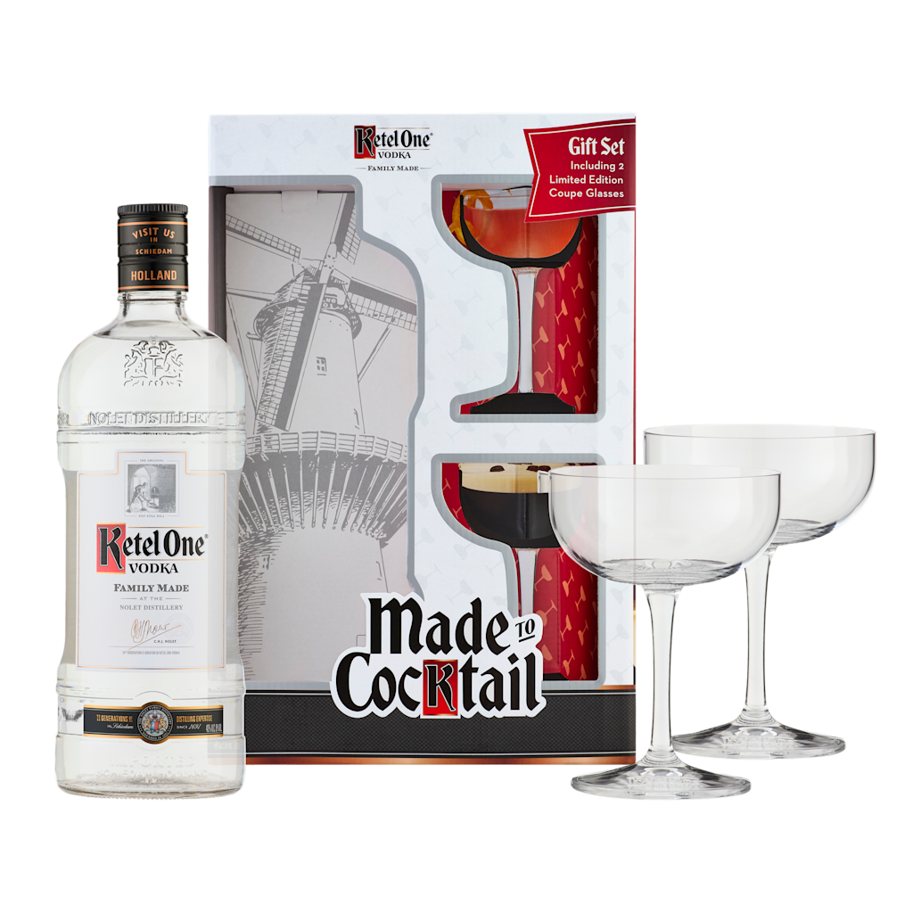 Ketel One Vodka & Coupe Glasses Gift Set | The Bar