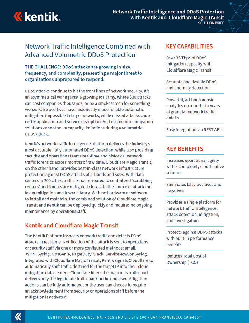 Kentik DDoS Detection and Defense | Kentik