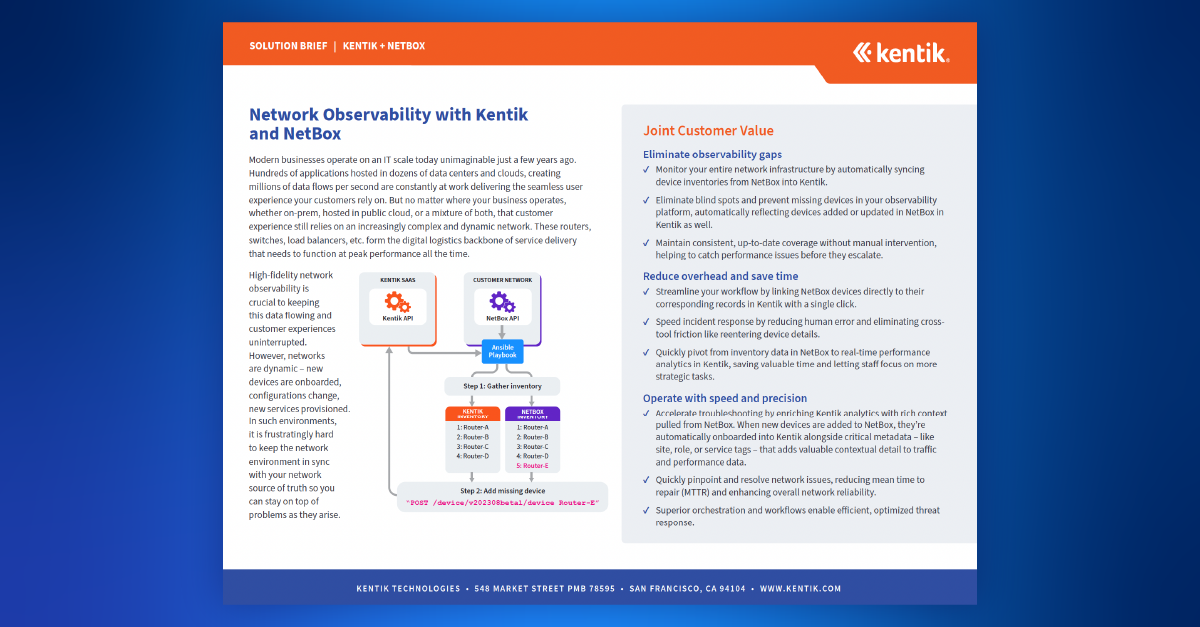 Network Observability with Kentik and NetBox | Kentik