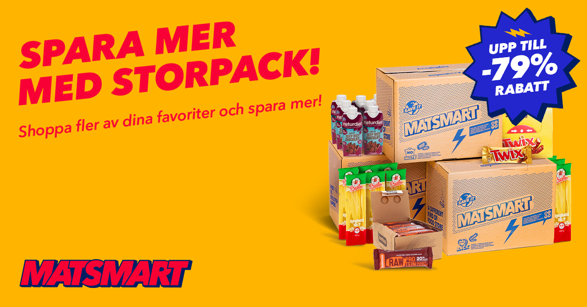 Spara mer med storpack!