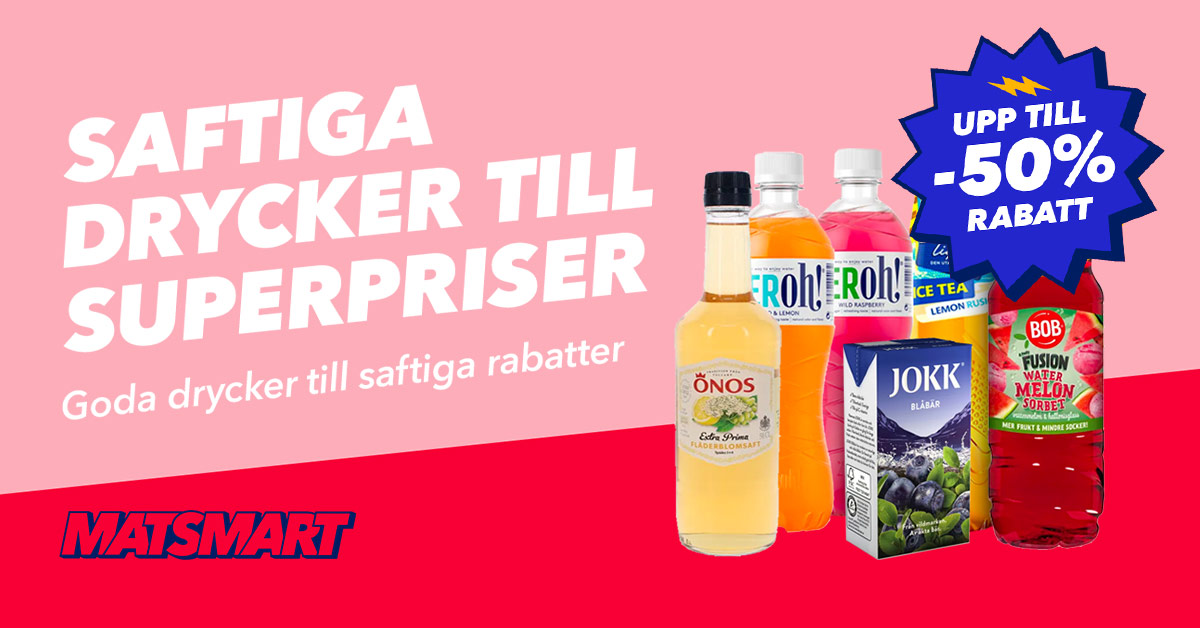 Saftiga drycker till superpriser
