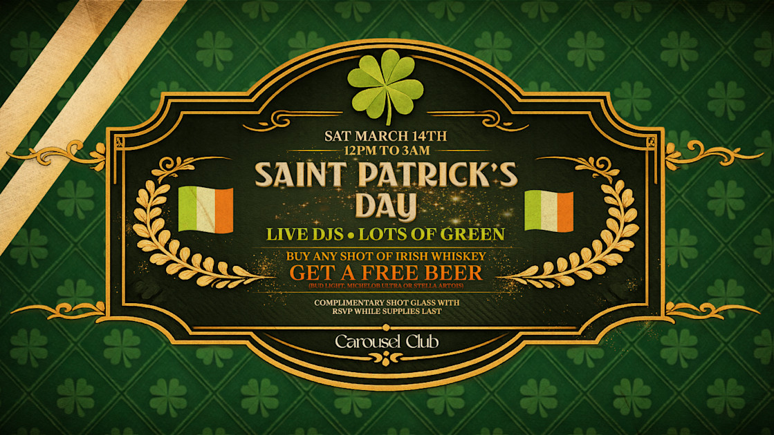 Join us for an unforgettable St Patrick's Day Saturday Celebration at ...