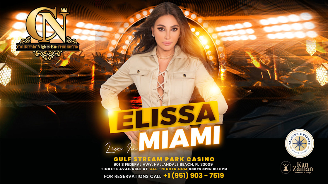 Elissa Live in Miami Concert | Hallandale Beach, Miami | Gulfstream Park