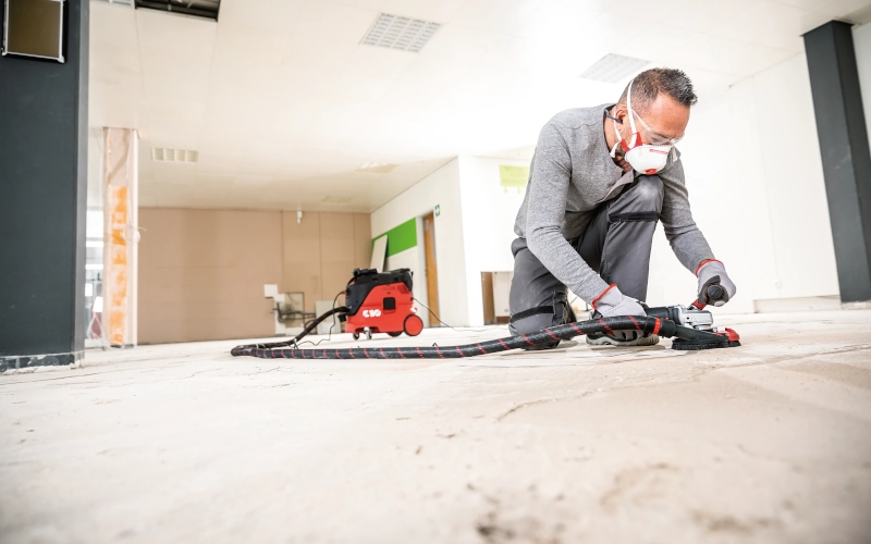 LDE 16-8 125 R: Sanierungsschleifer für randnahes, staubarmes Arbeiten ...