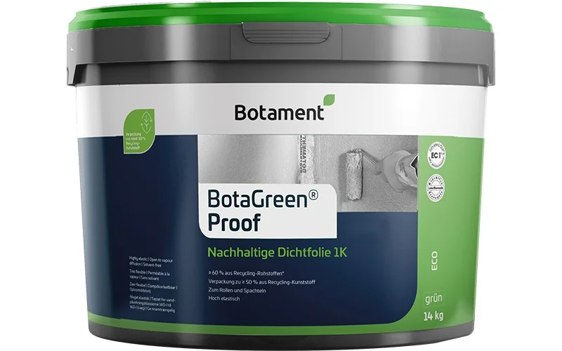 Umweltfreundliche Verbundabdichtungen von Botament BotaGreen® Proof und BotaGreen® Multiproof