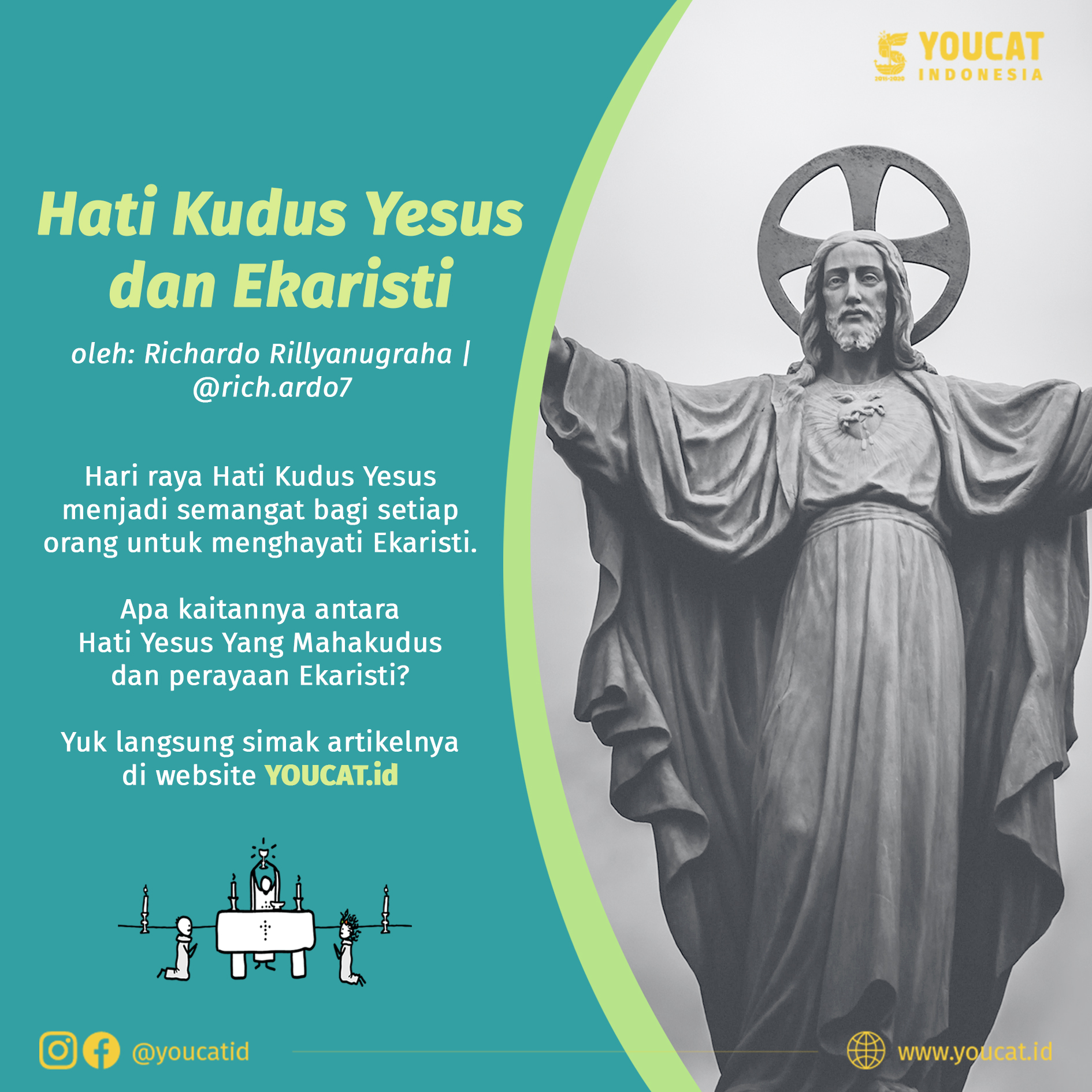 HATI KUDUS YESUS SEBAGAI SUMBER PENGHAYATAN EKARISTI | YOUCAT Indonesia