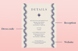 What To Include On A Wedding Details Card Zola Expert Wedding Advice