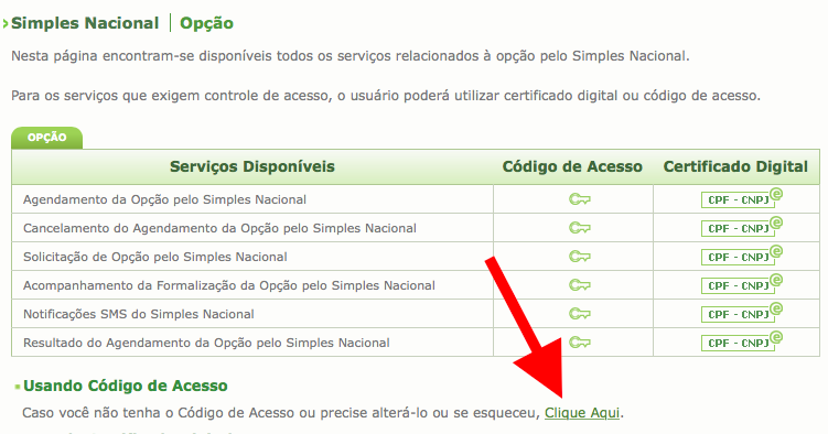 Como gerar o Código de Acesso do Simples Nacional | Contabilidade Online