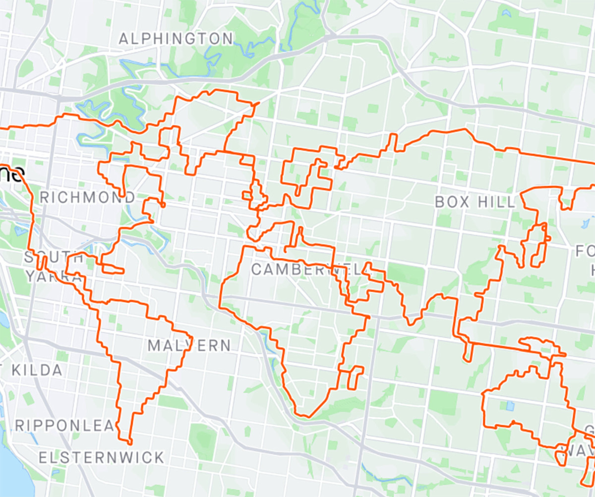 Spotted on Strava: A Legendary Day on the Track, a Strava Art World Map ...