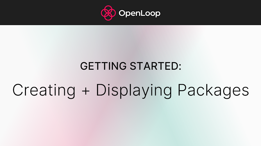 Getting Started: Creating + Displaying Packages