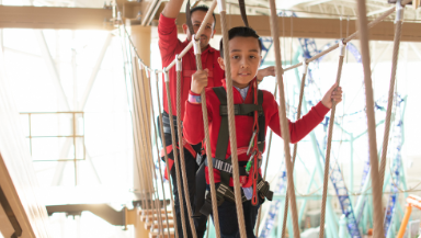 World's Tallest 96 ft Indoor Ropes Course - Legends of the Hidden ...