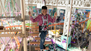 World's Tallest 96 ft Indoor Ropes Course - Legends of the Hidden ...