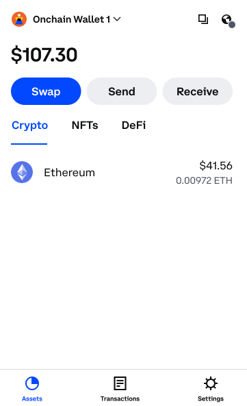 Perform an Onchain Wallet transaction | Coinbase Help