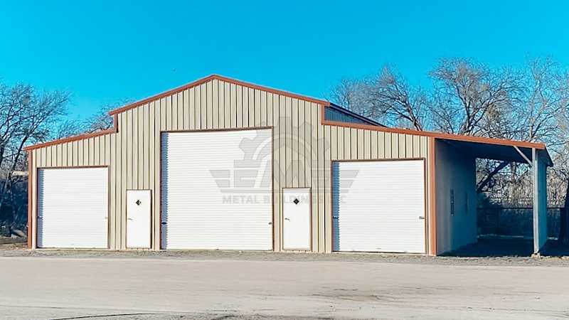46x30x12 Barn with Open Lean-To for Farm Storage