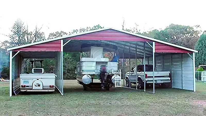 44x30 Straight Roof Barn - Engineered Metal Buildings