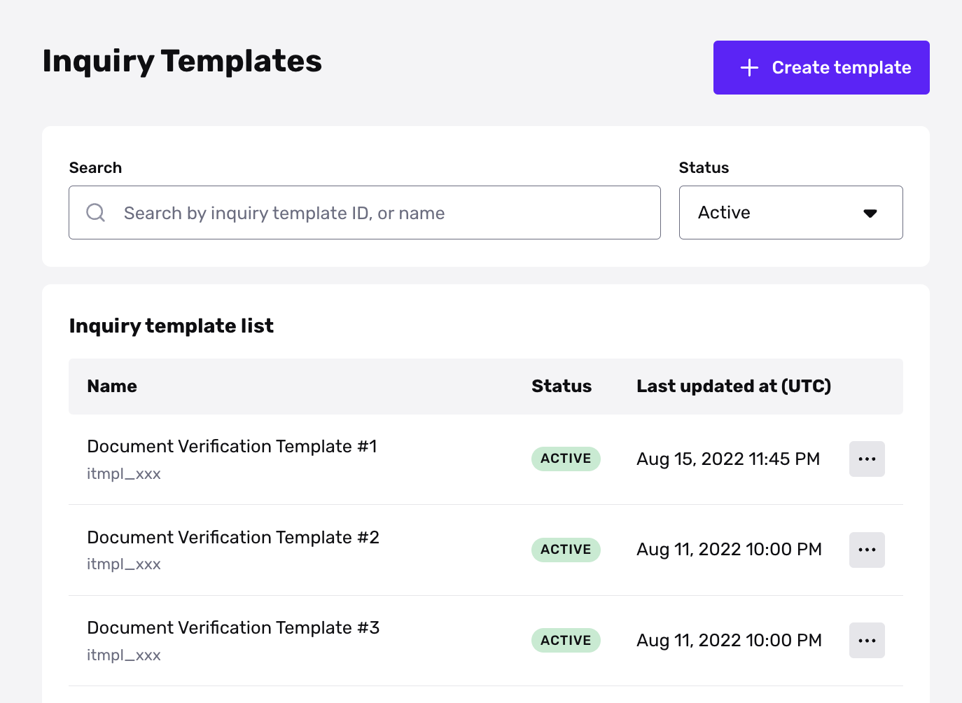 Configuring your Inquiry Template for Documents